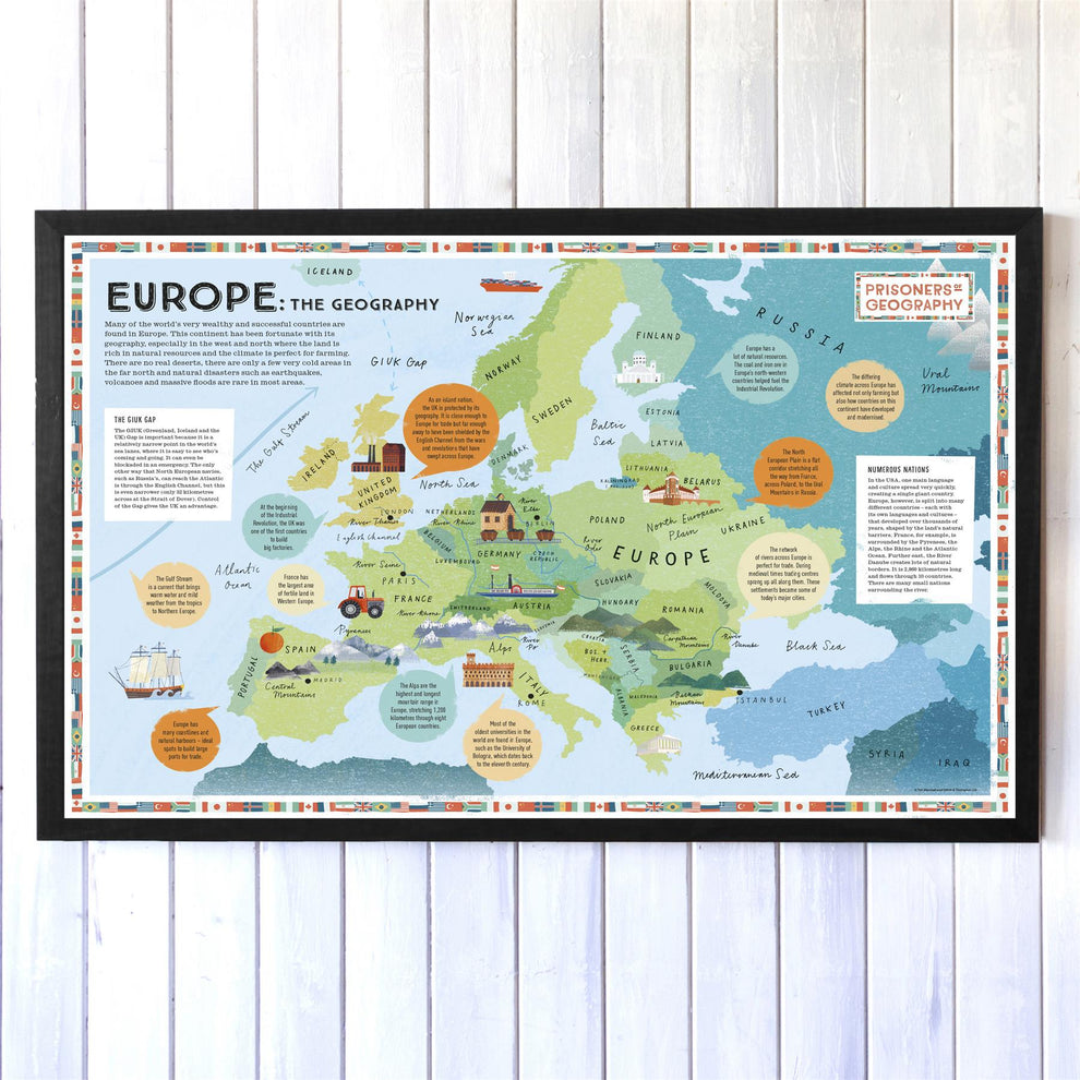 Prisoners of Geography Europe Educational Wall Map – Butler and Hill UK