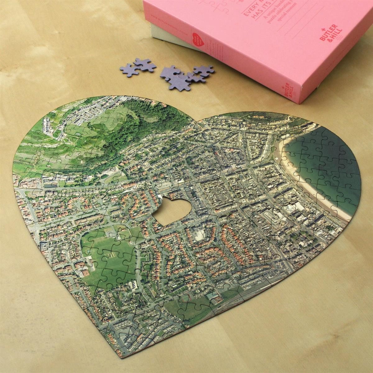 Hometown Heart-Shaped Map Jigsaw | Butler and Hill – Butler and Hill UK