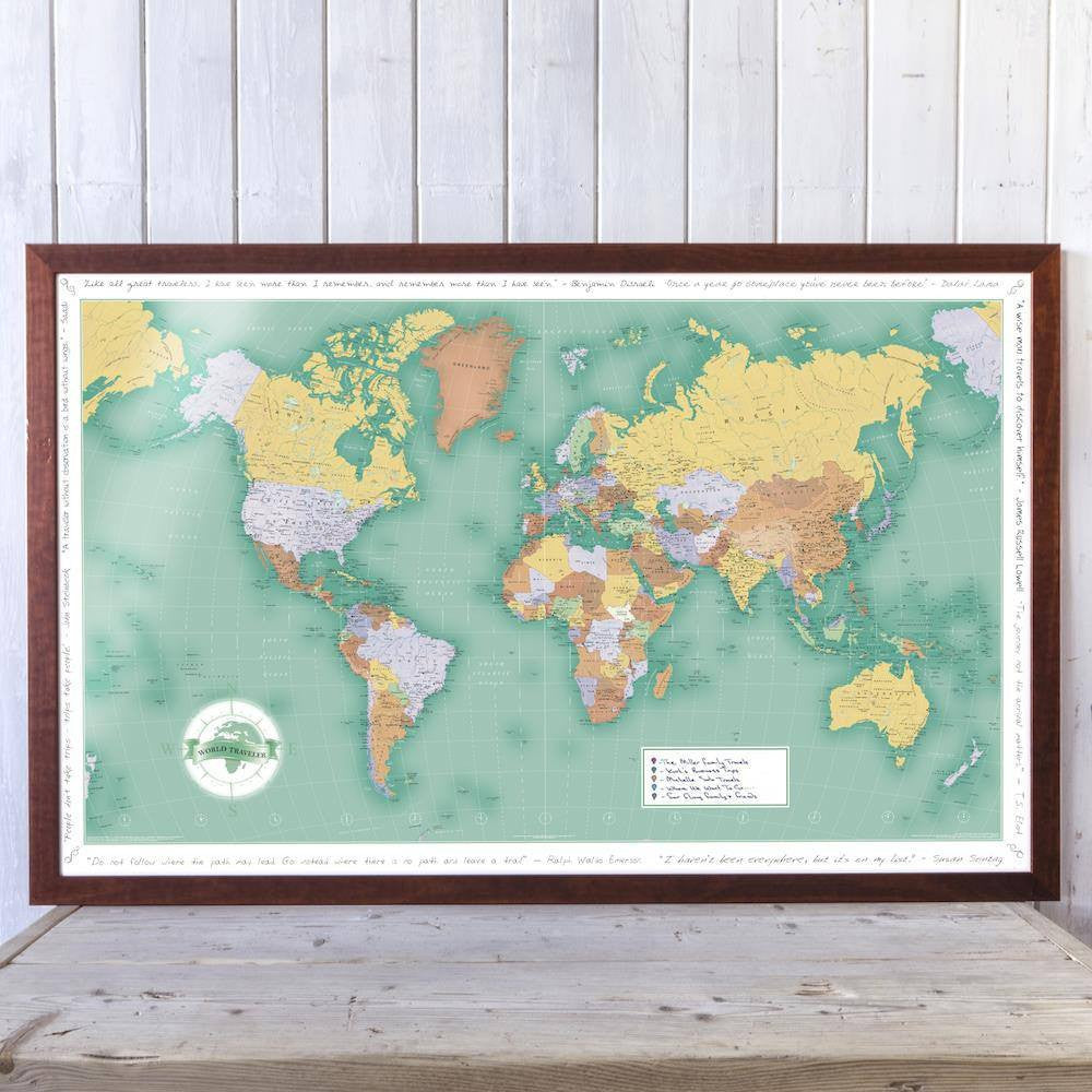 World Traveller Map | World Map Gifts – Butler and Hill UK
