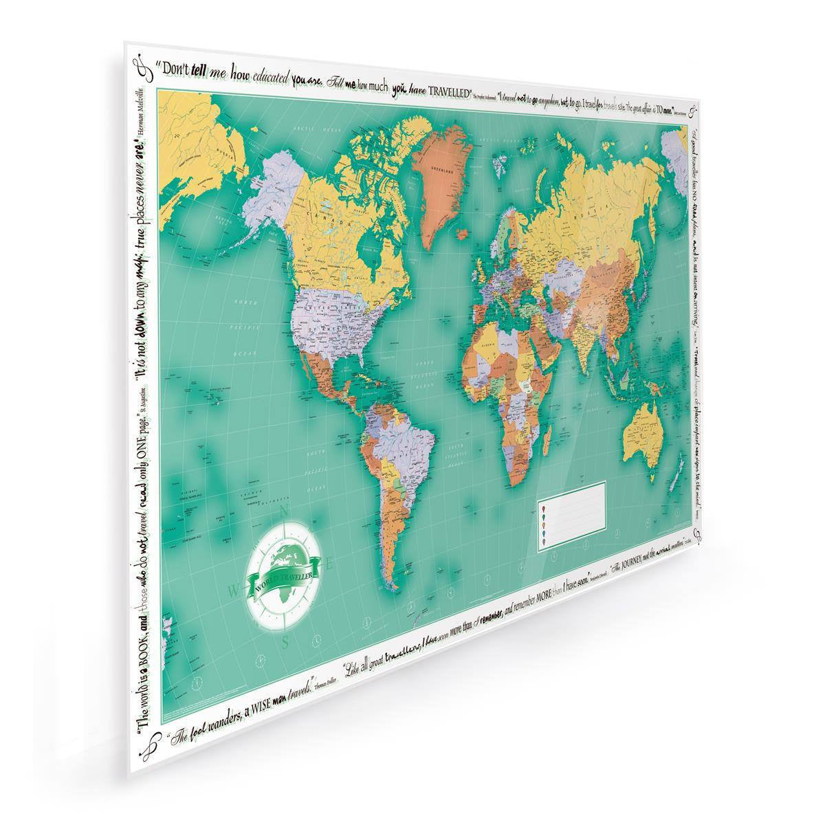 World Traveller Map | World Map Gifts – Butler and Hill UK